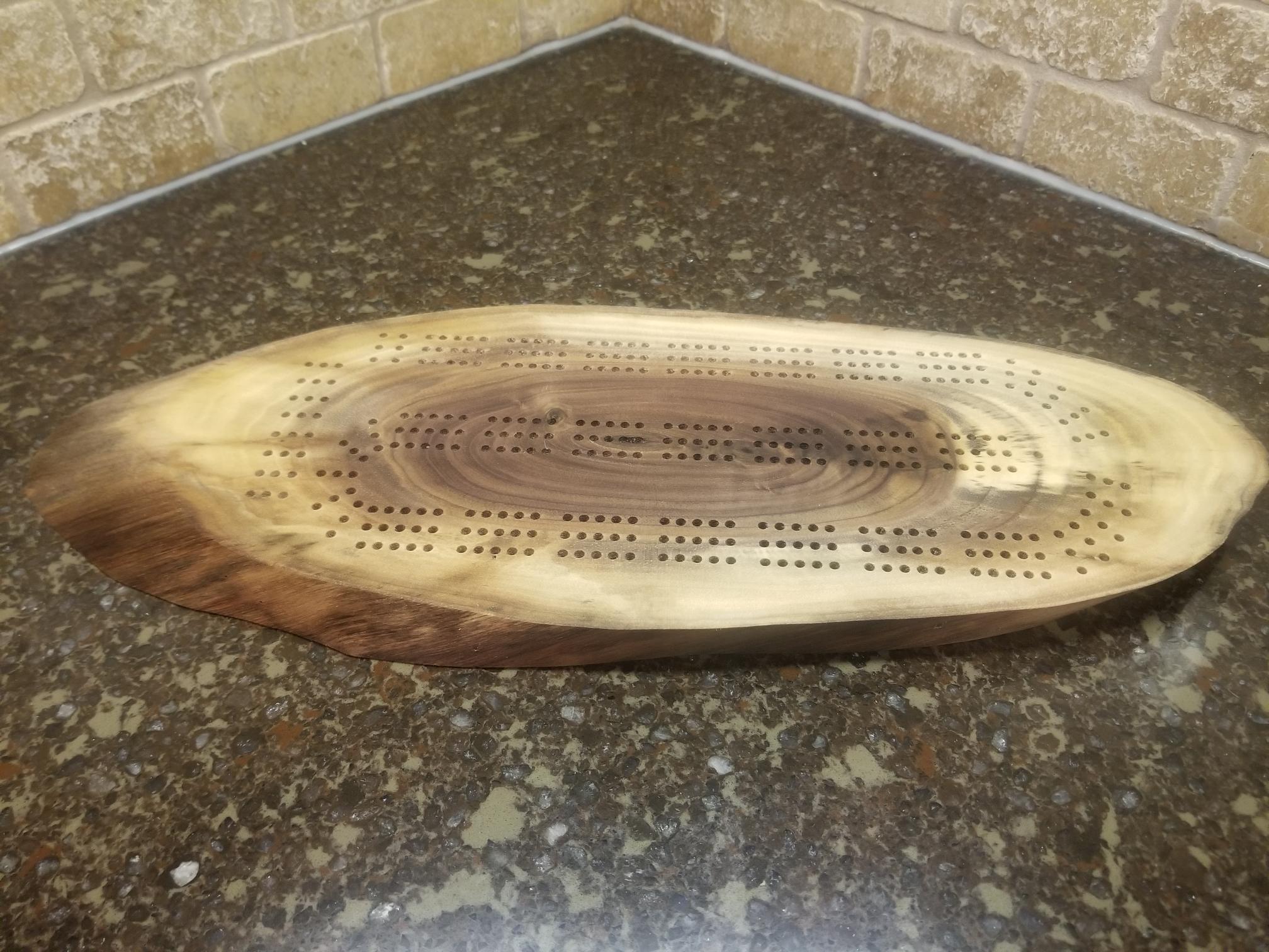 Walnut Oval Cribbage Board - Epoxy Concepts | Custom Epoxy & Wood ...