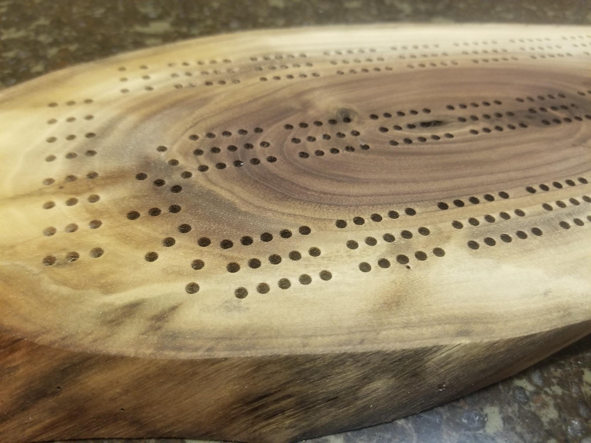 Walnut Oval Cribbage Board - Epoxy Concepts | Custom Epoxy & Wood ...